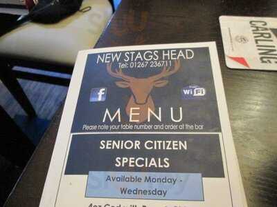 New Stags Head, Carmarthen - Red Street - Menu and Prices