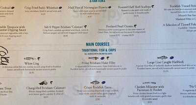 Rockfish Exmouth, Exmouth - Pierhead - Menu and Prices