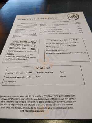 Cafe Nosh in Dundonald - Menu, Reviews, Photos