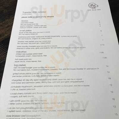 The Ram Inn, West Firle - The Street - Menu and Prices